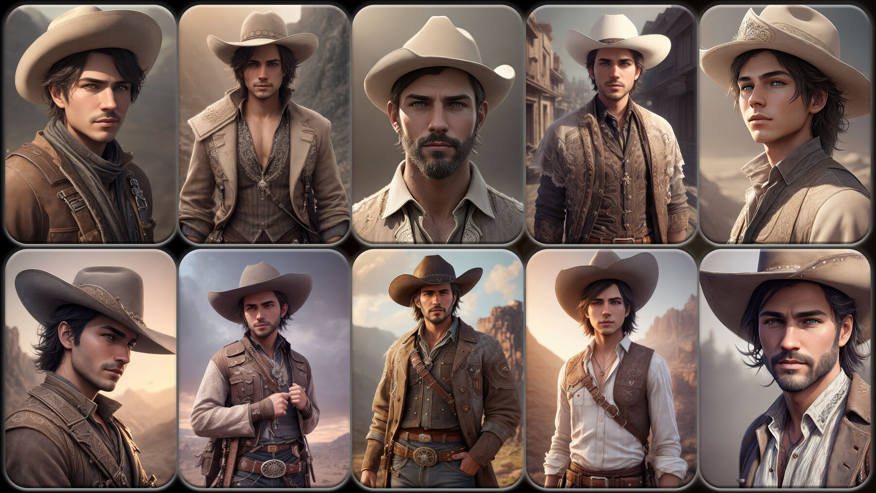ArtStation - 300 Realistic Male Cowboy Reference Pack | 4K | v.2 | Artworks