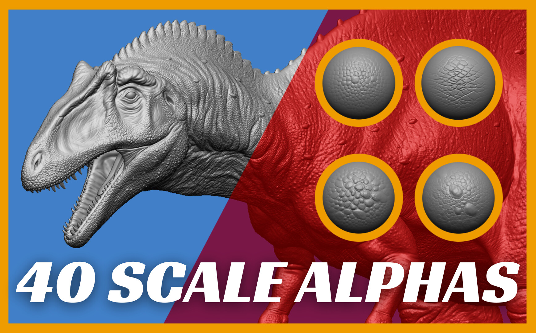 ArtStation - 40 Scale Alphas for Reptiles, Dragons and Dinosaurs | Brushes