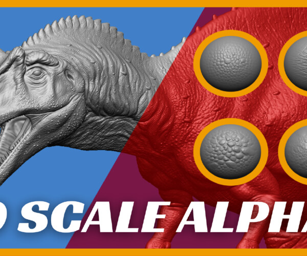 ArtStation - 40 Scale Alphas for Reptiles, Dragons and Dinosaurs | Brushes