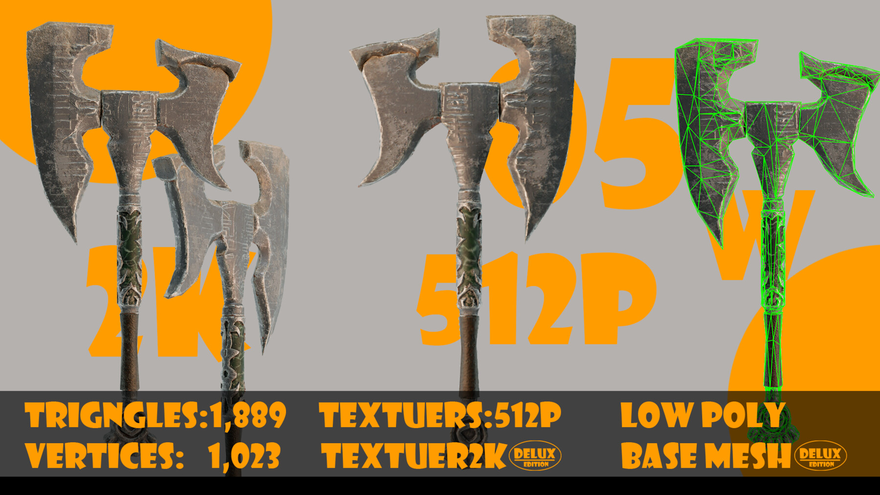 ArtStation - Axe collection-game assets-vol 02 | Game Assets
