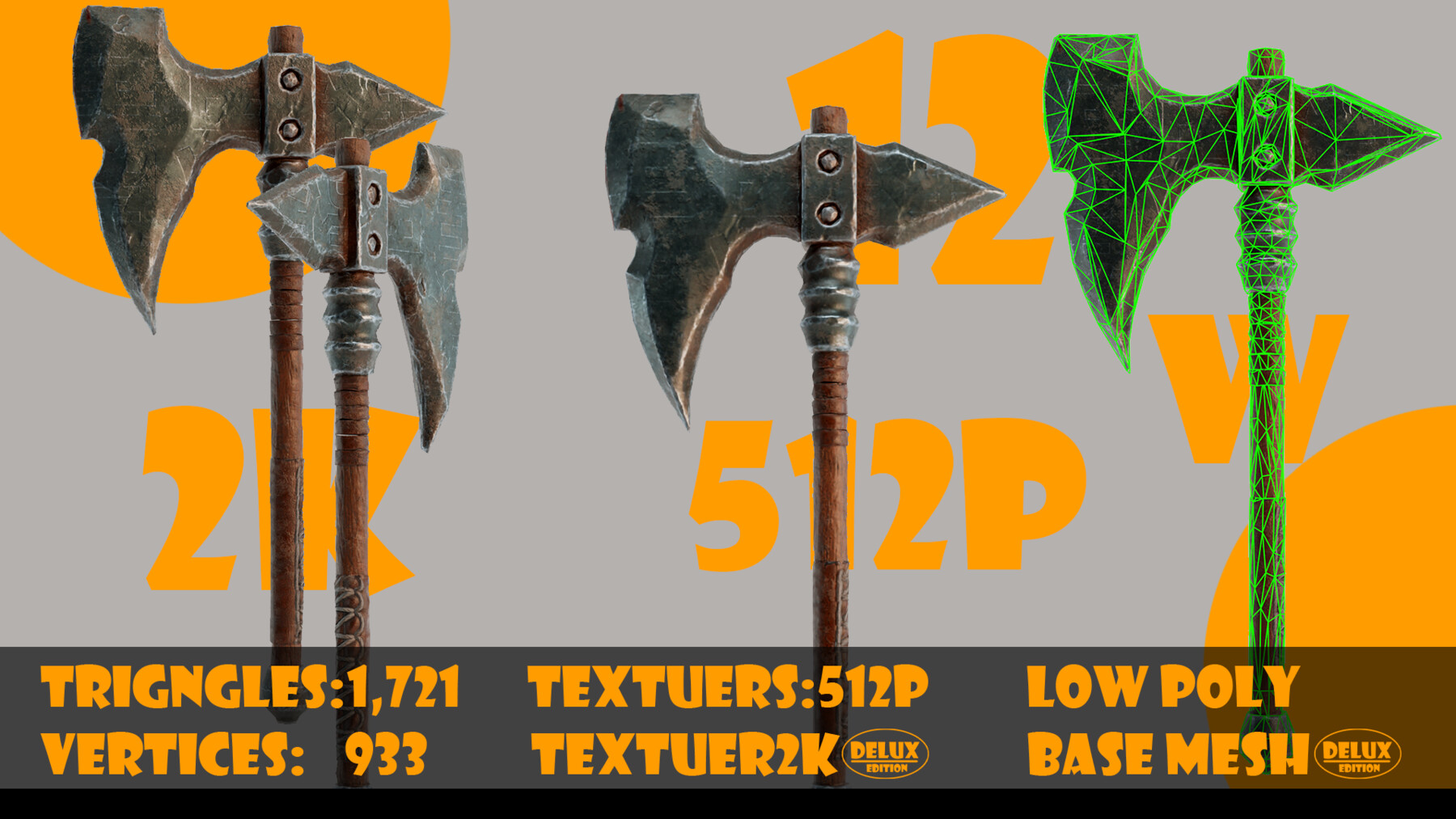 ArtStation - Axe collection-game assets-vol 02 | Game Assets