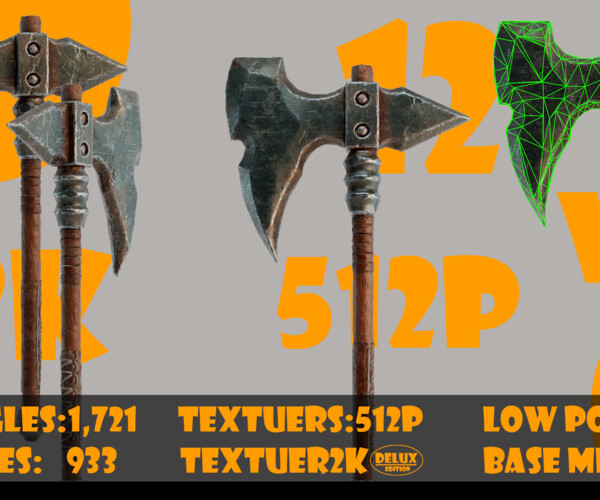 ArtStation - Axe collection-game assets-vol 02 | Game Assets