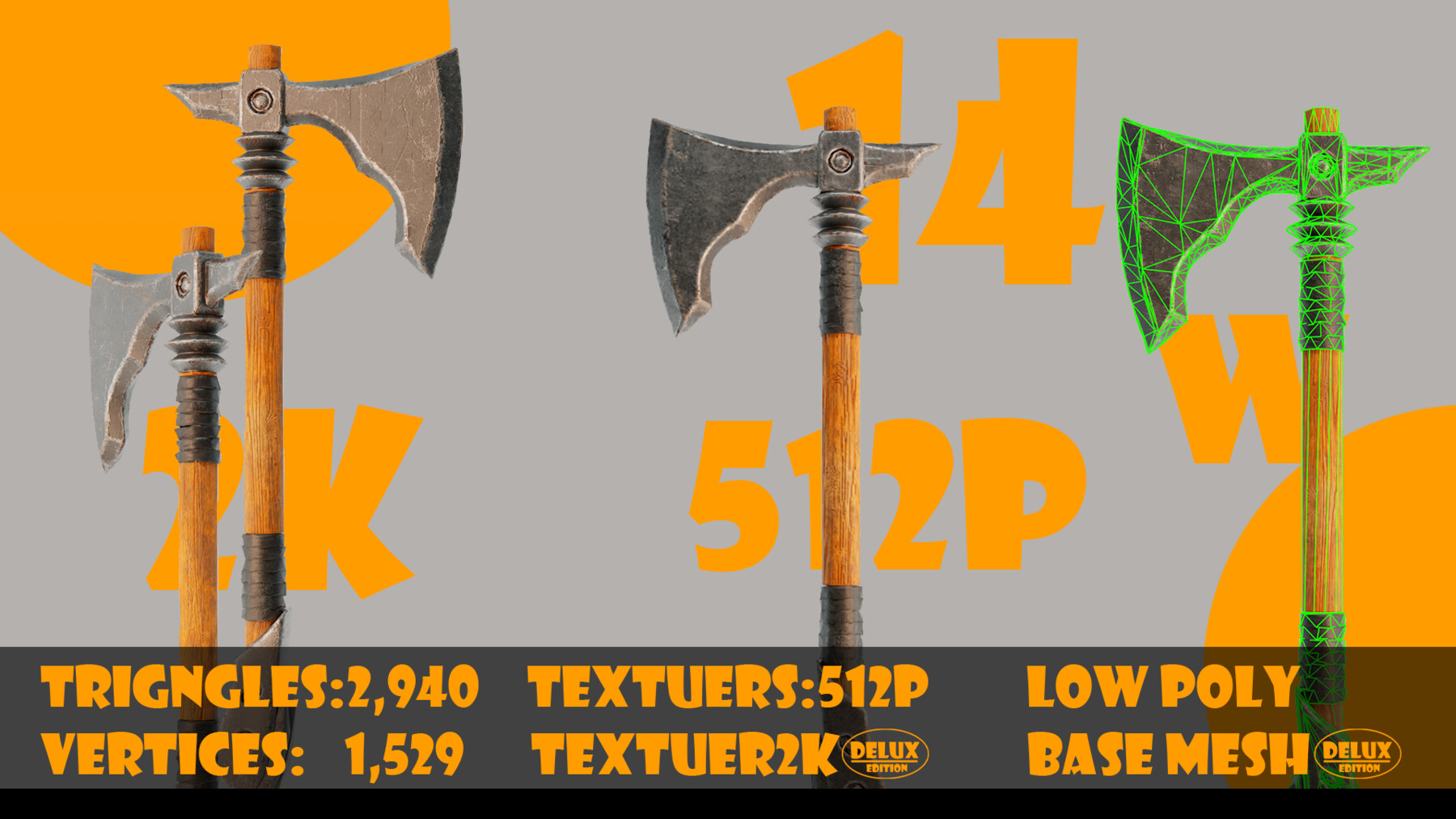 ArtStation - Axe collection-game assets-vol 02 | Game Assets