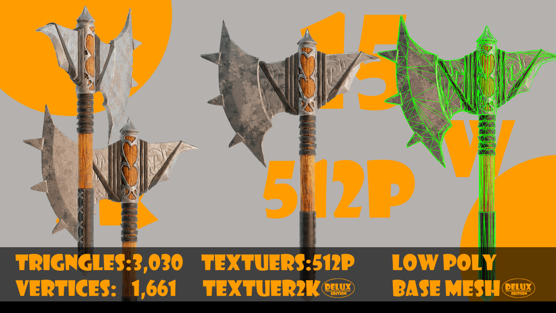 ArtStation - Axe collection-game assets-vol 02 | Game Assets