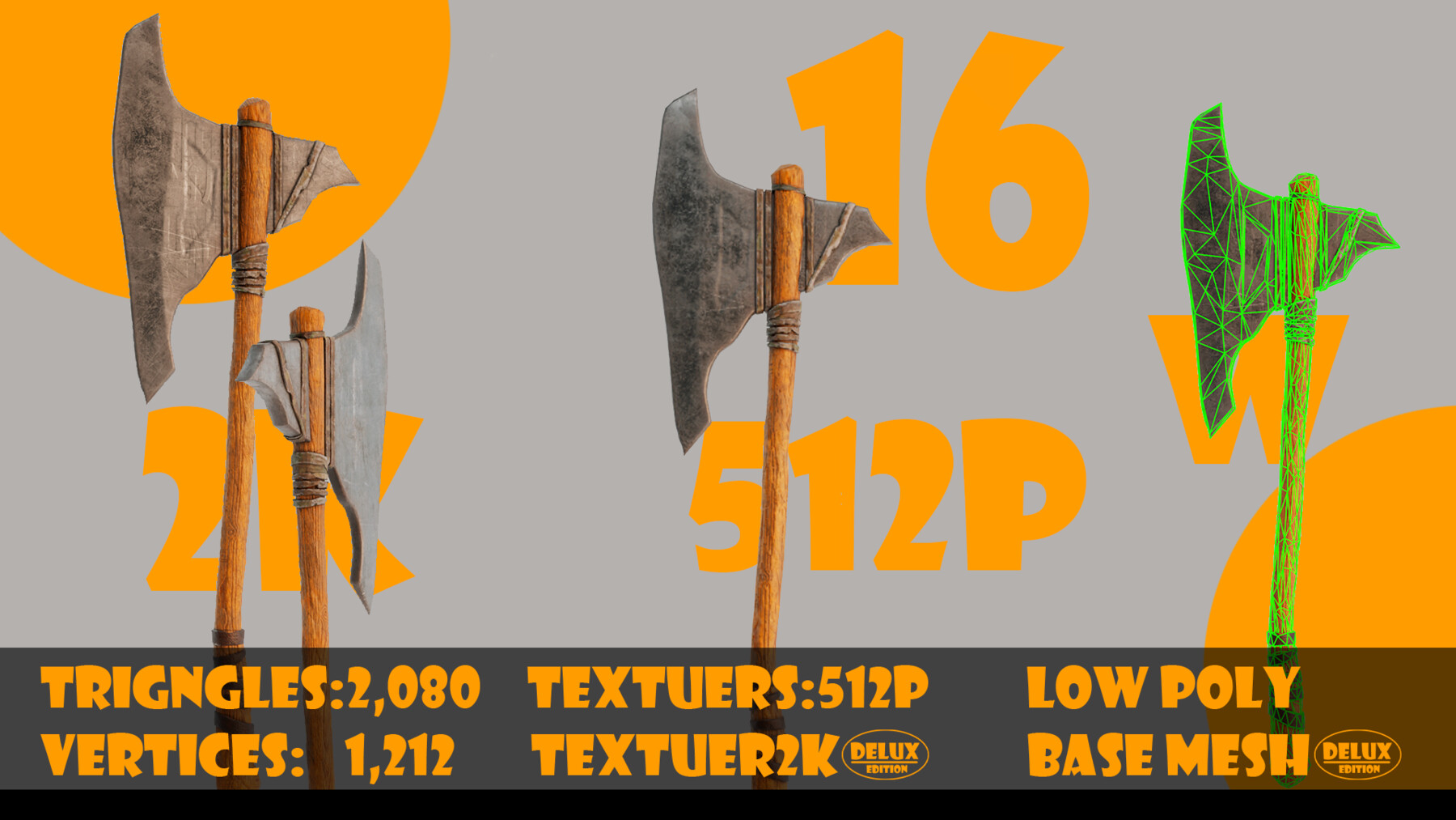 ArtStation - Axe collection-game assets-vol 02 | Game Assets