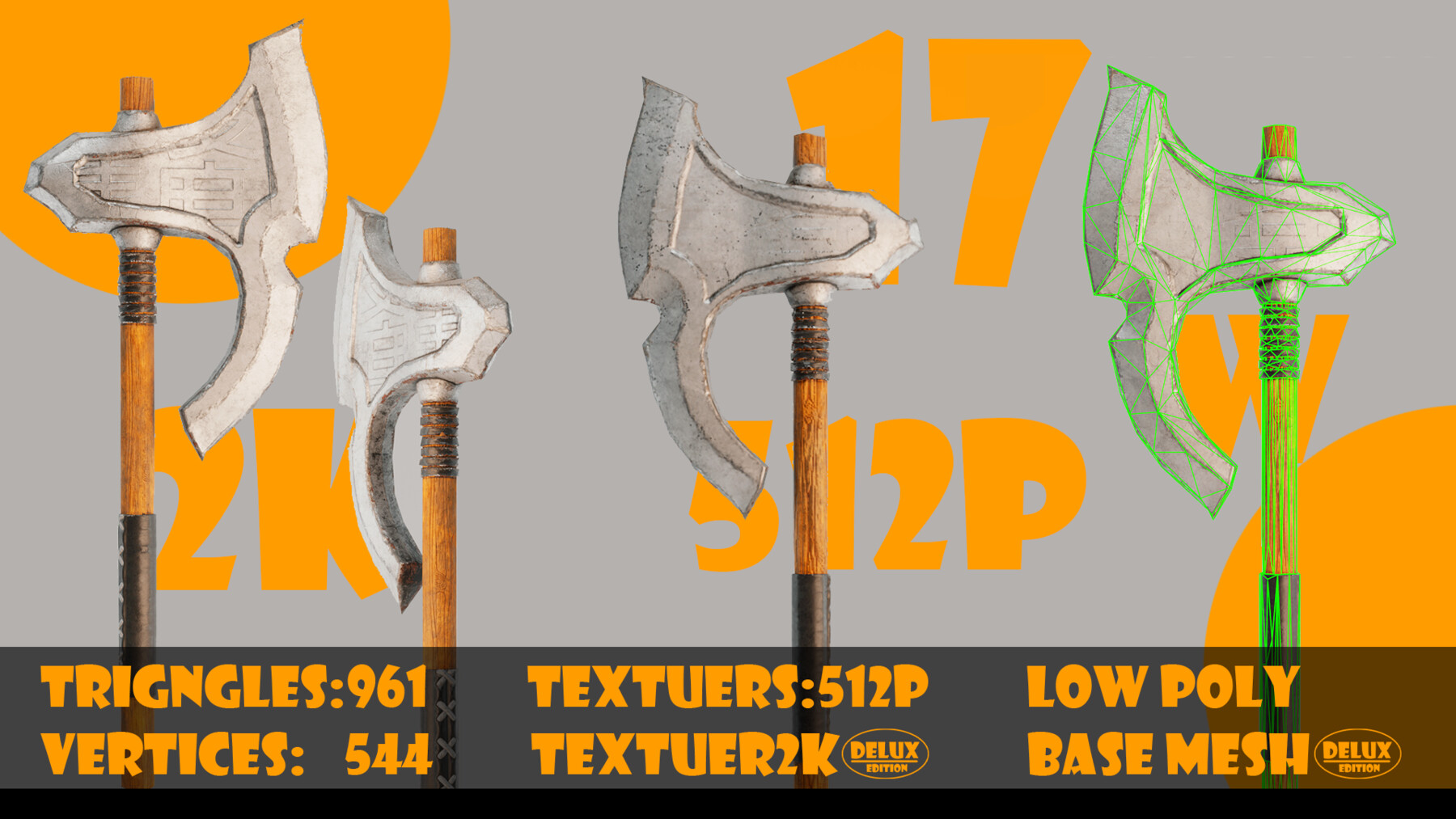 ArtStation - Axe collection-game assets-vol 02 | Game Assets