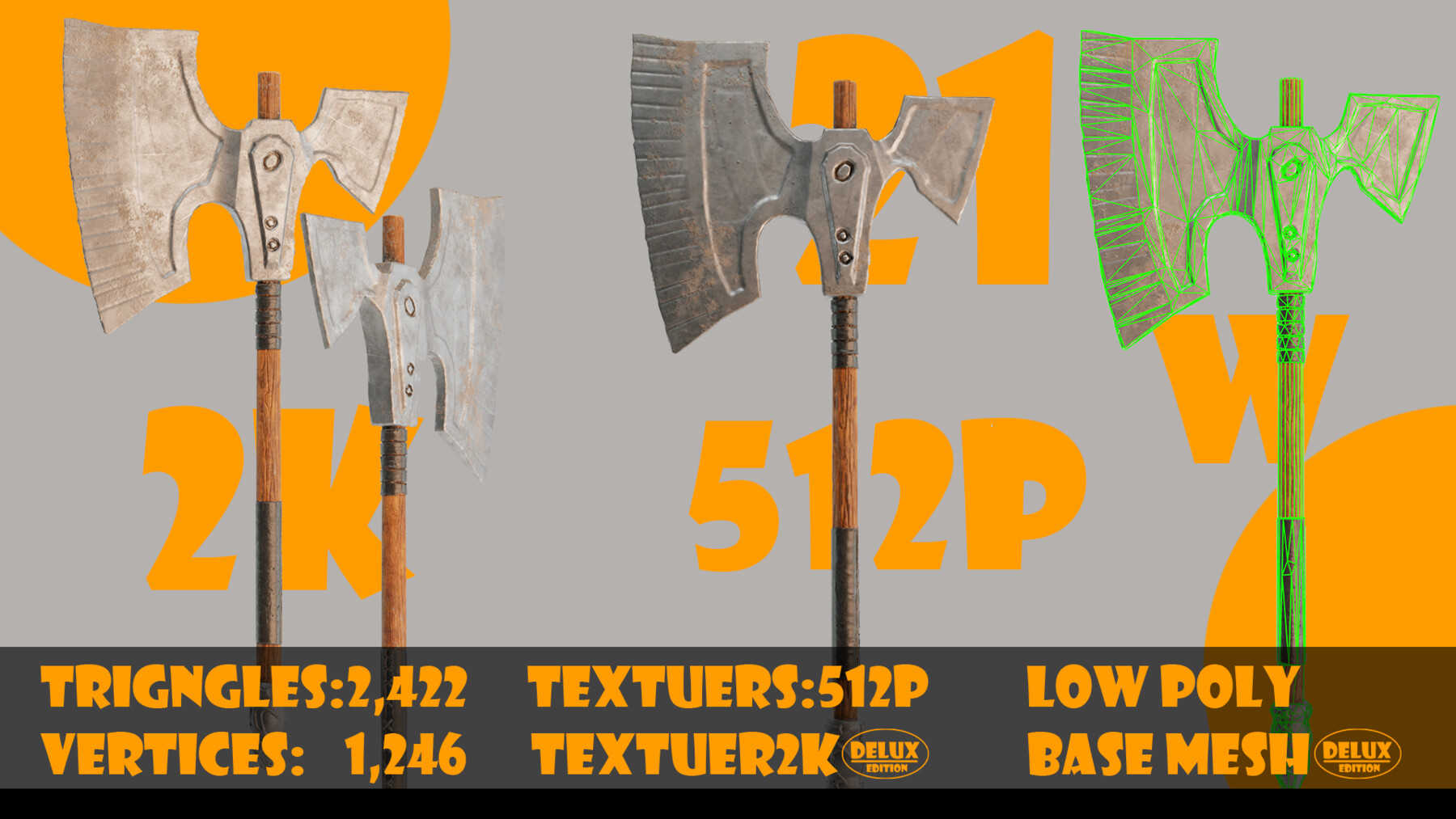 ArtStation - Axe collection-game assets-vol 02 | Game Assets