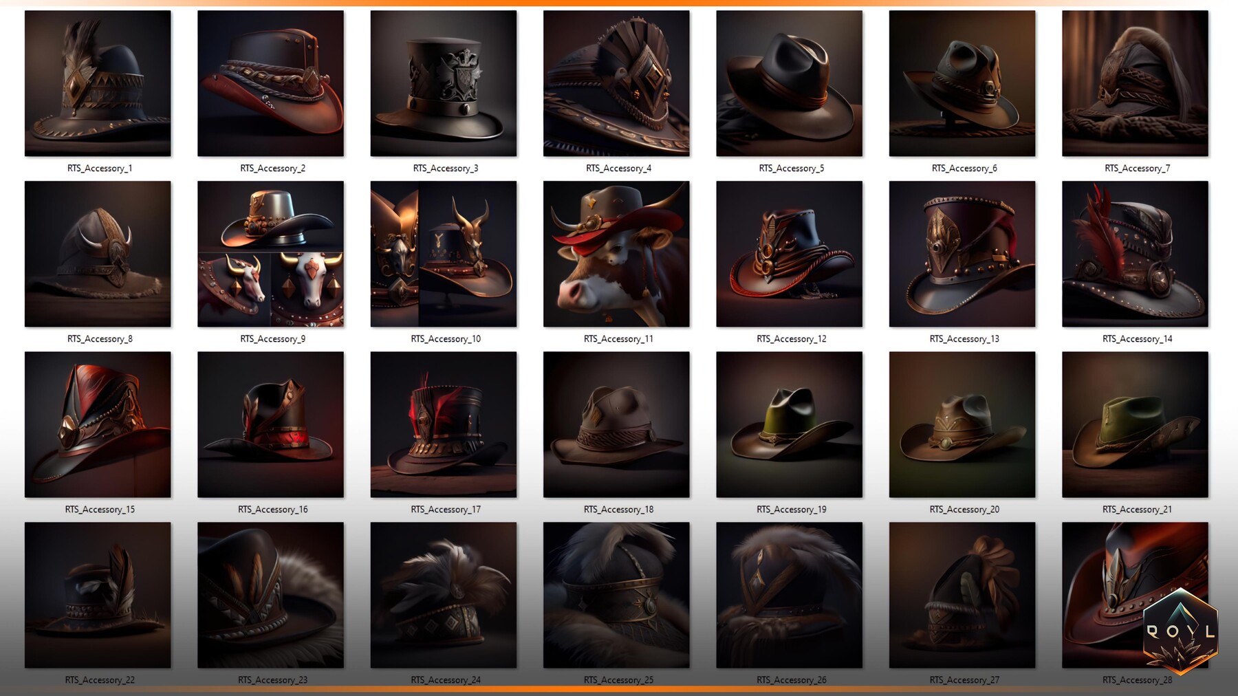 ArtStation - 183 Accessory Vintage Hat Reference modeling /Designing ...