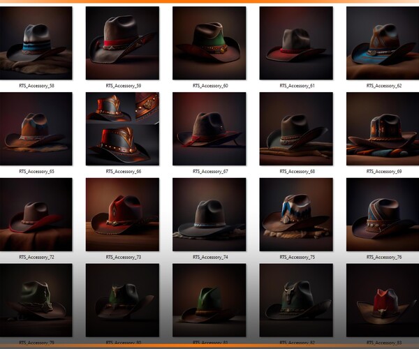 ArtStation - 183 Accessory Vintage Hat Reference modeling /Designing ...