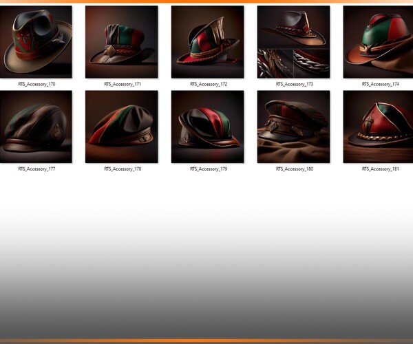 ArtStation - 183 Accessory Vintage Hat Reference modeling /Designing ...