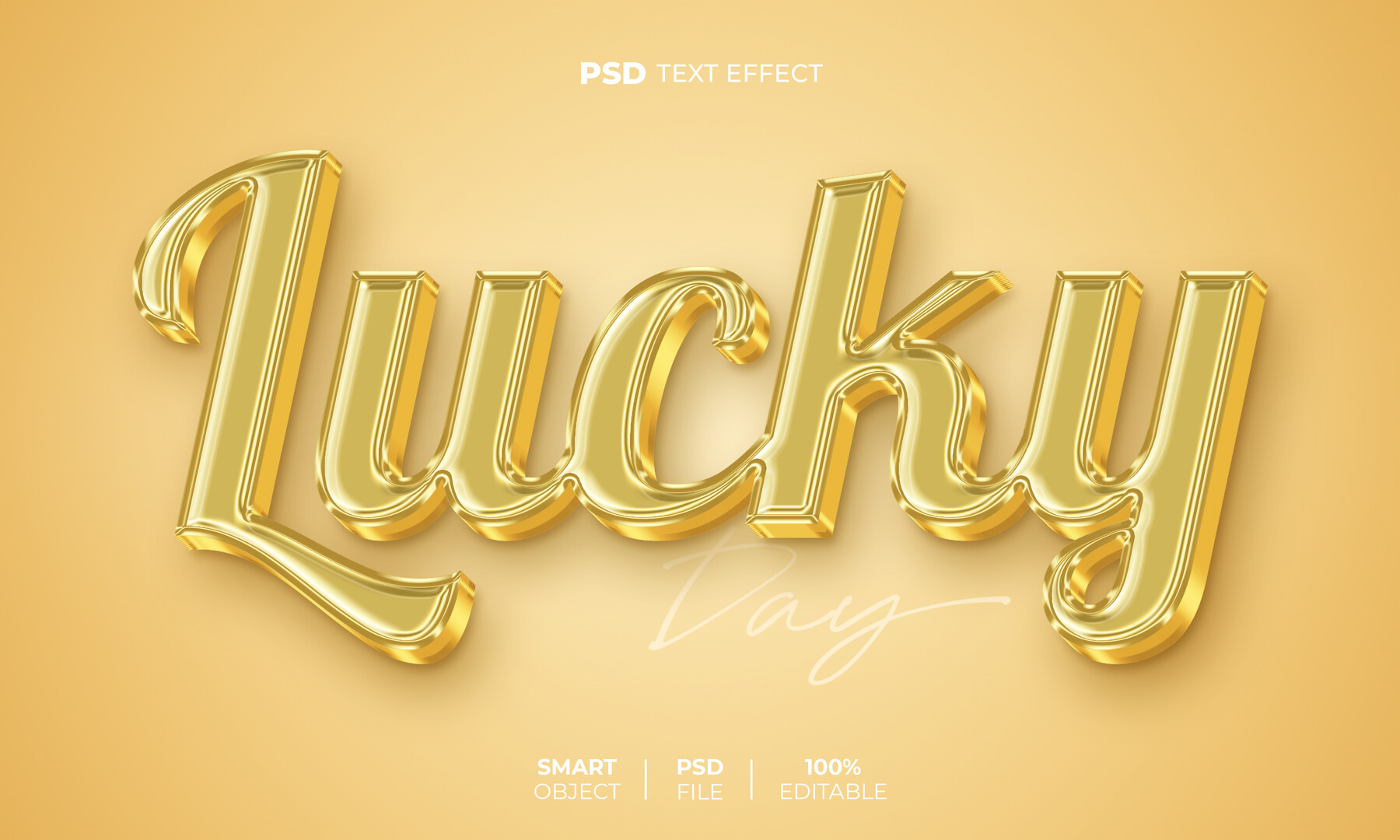 ArtStation - 3D Lucky. PSD fully editable text effect. Layer style PSD ...