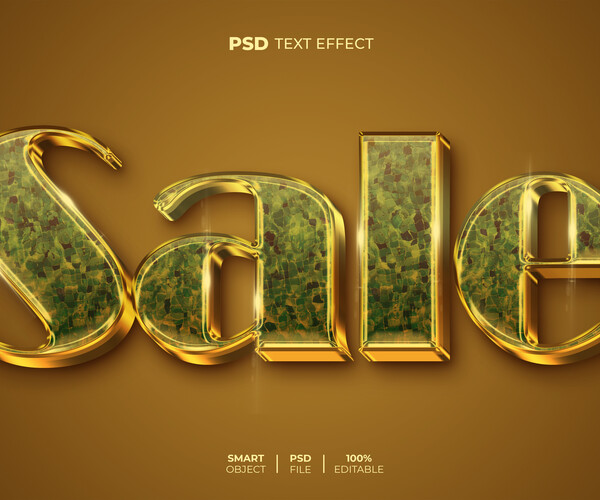 ArtStation - 3D Sale. PSD fully editable text effect. Layer style PSD ...
