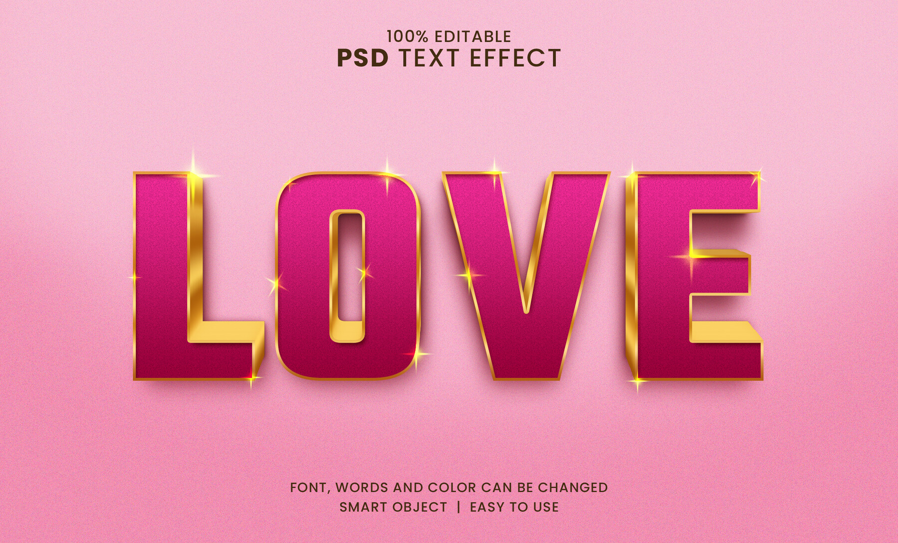 ArtStation - Love PSD fully editable text effect. Layer style PSD ...