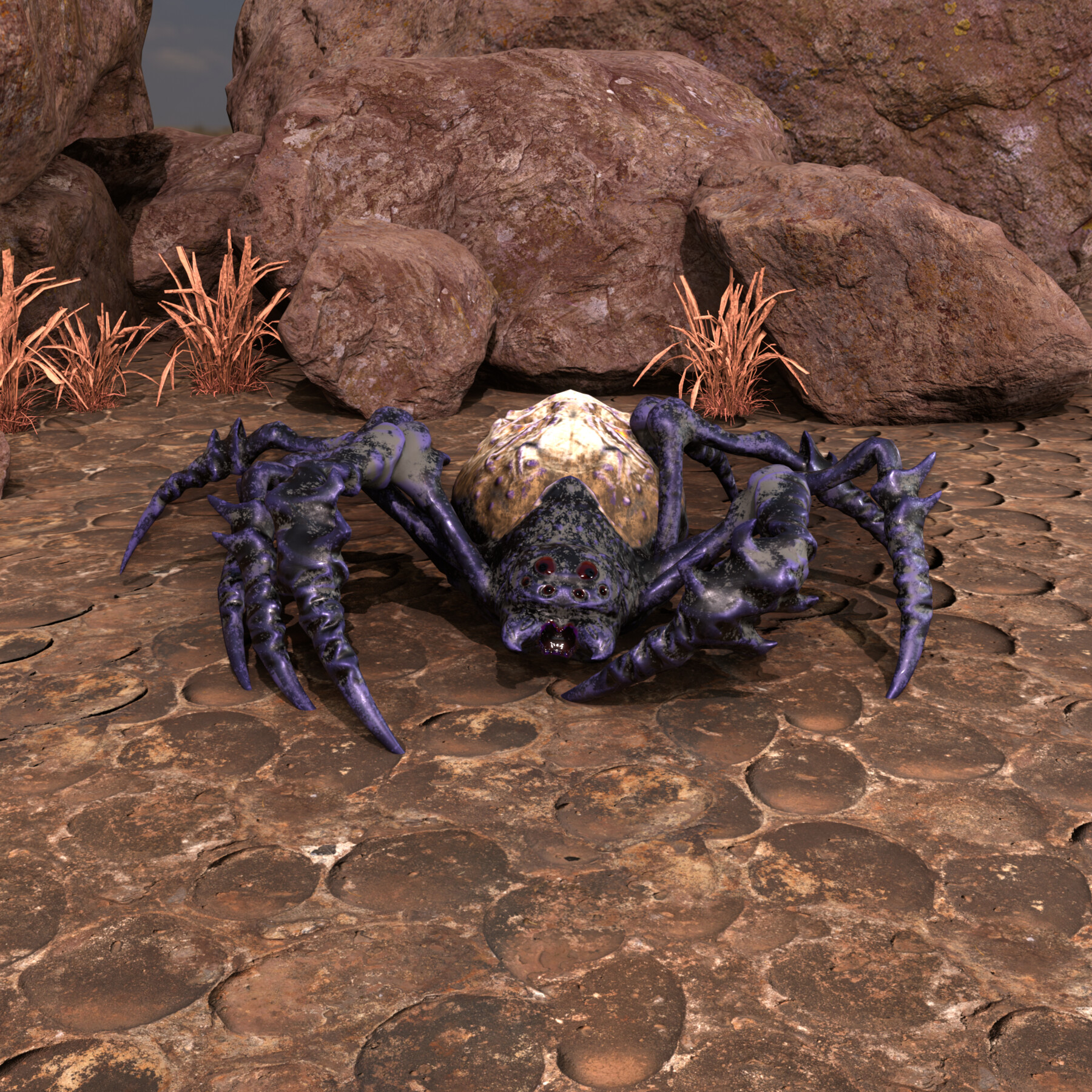 ArtStation - Giant Spider - The Demon Face - Ngchipv | Game Assets