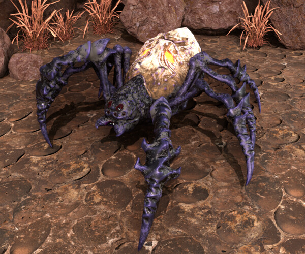 ArtStation - Giant Spider - The Demon Face - Ngchipv | Game Assets