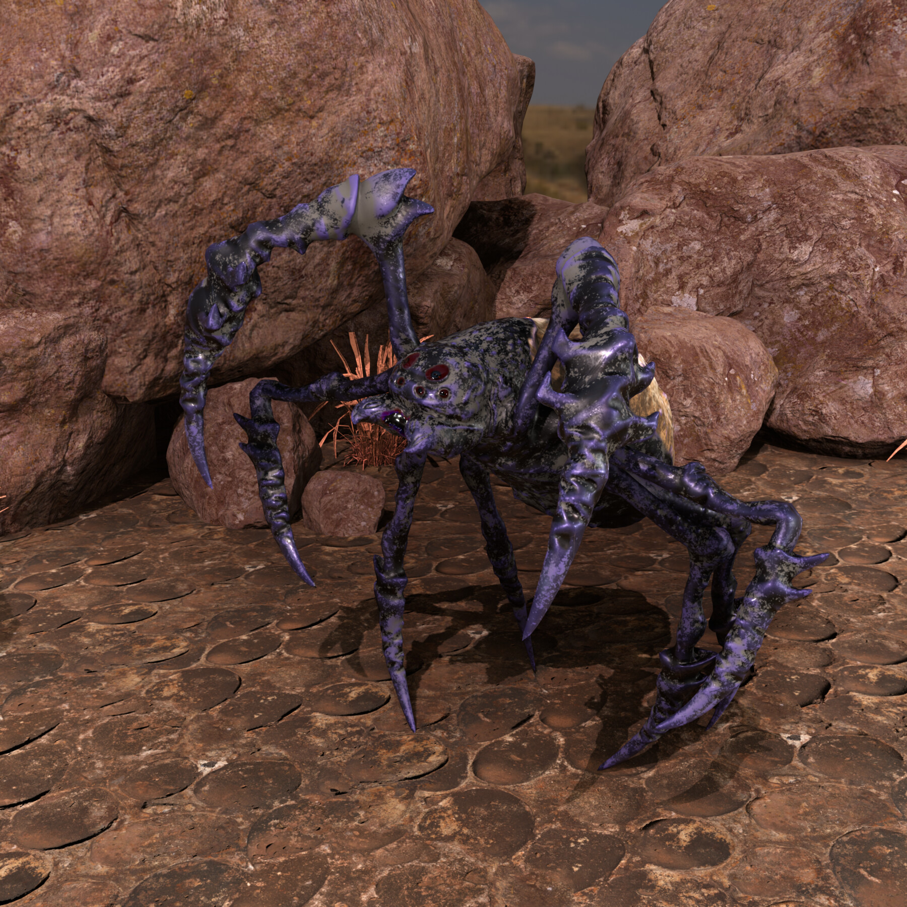 ArtStation - Giant Spider - The Demon Face - Ngchipv | Game Assets