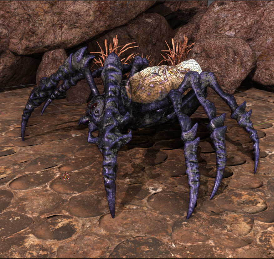 ArtStation - Giant Spider - The Demon Face - Ngchipv | Game Assets