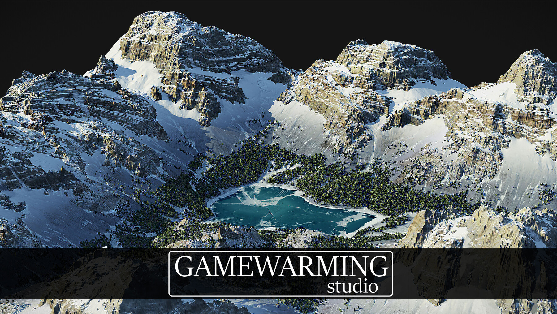 ArtStation - Winter Lake Mountains | Game Assets