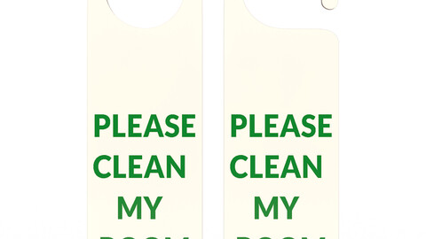 ArtStation - Door Hanger Tag Please Clean My Room | Resources