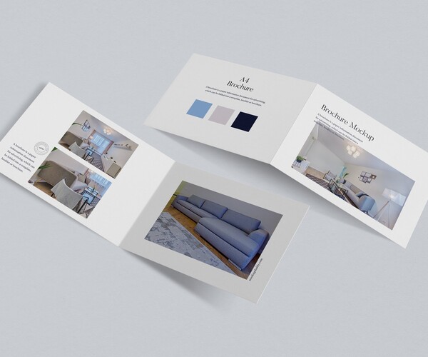 ArtStation - Landscape 2 Fold A4 Brochure Mockup | Artworks