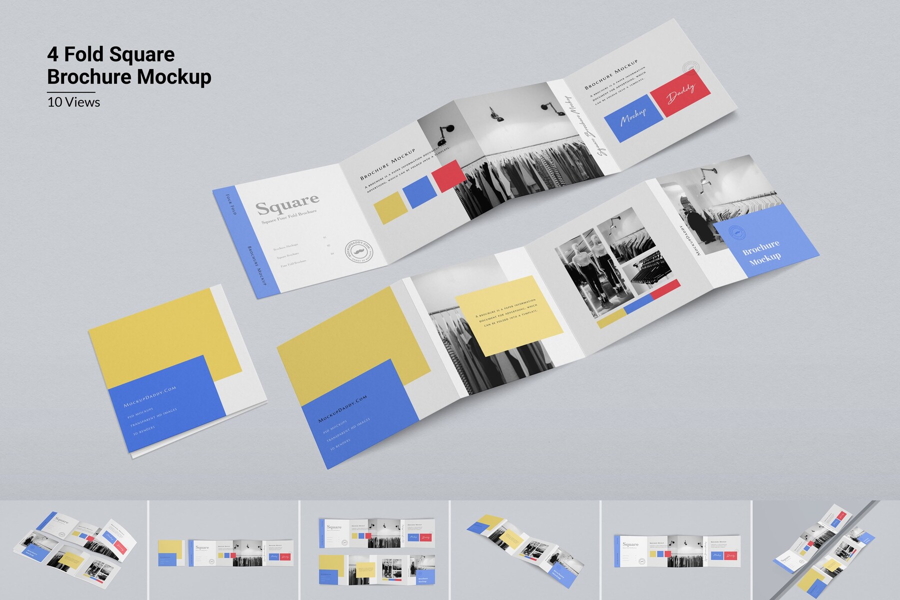 ArtStation - Square 4 Fold Brochure Mockup | Artworks