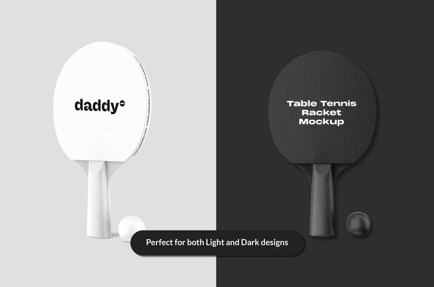 ArtStation - Table Tennis Racket & Ball Mockup | Artworks