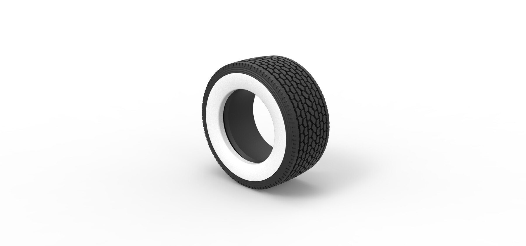 ArtStation - 3D printable Diecast Super single semi Whitewall tire ...