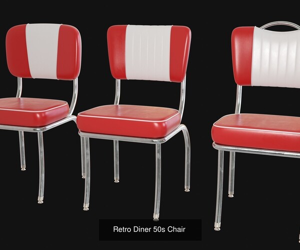 ArtStation - Retro Diner furniture 50s bundle | Resources