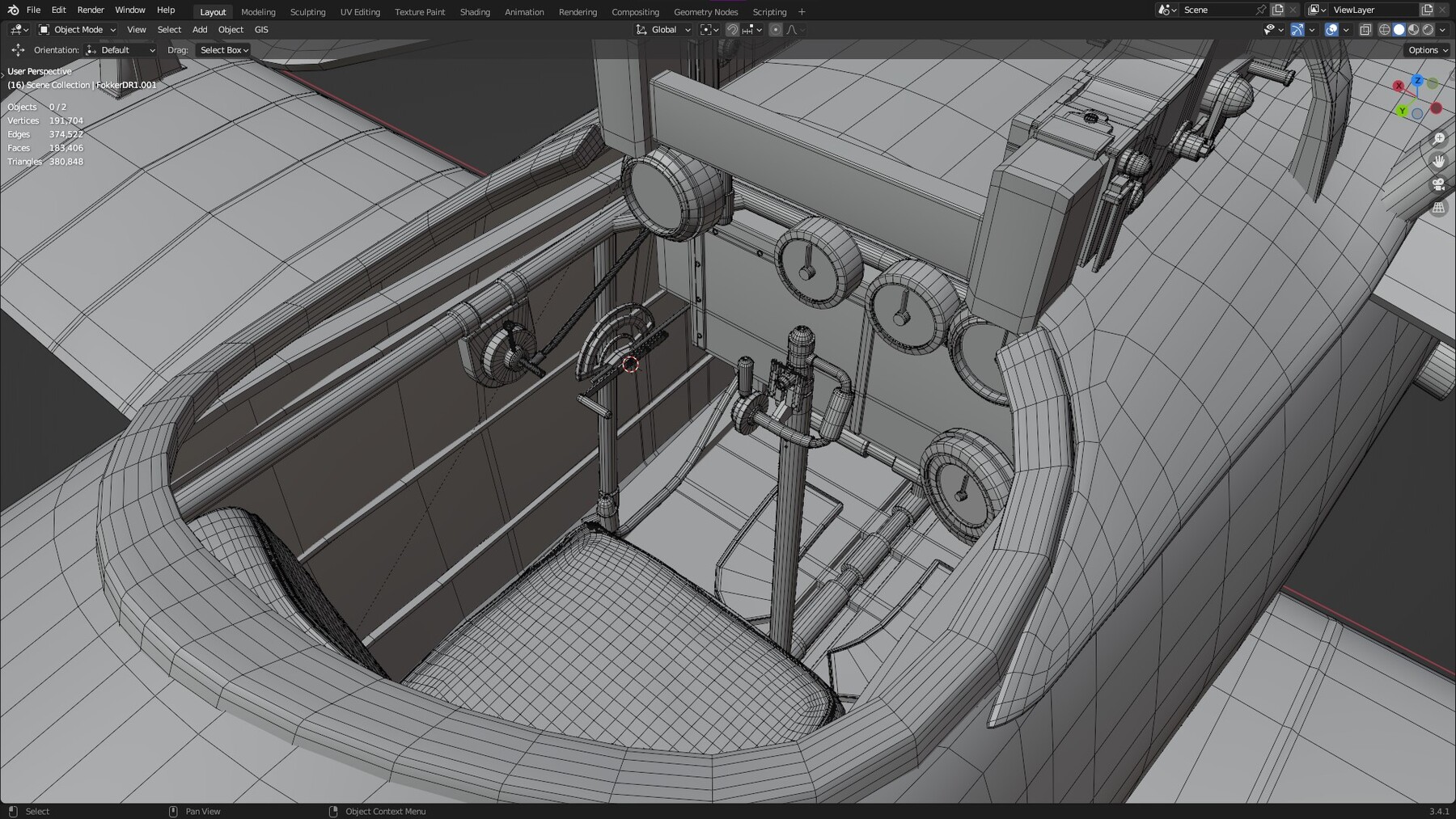 ArtStation - Fokker Dr.I - ww1 Red baron - 3d model | Resources