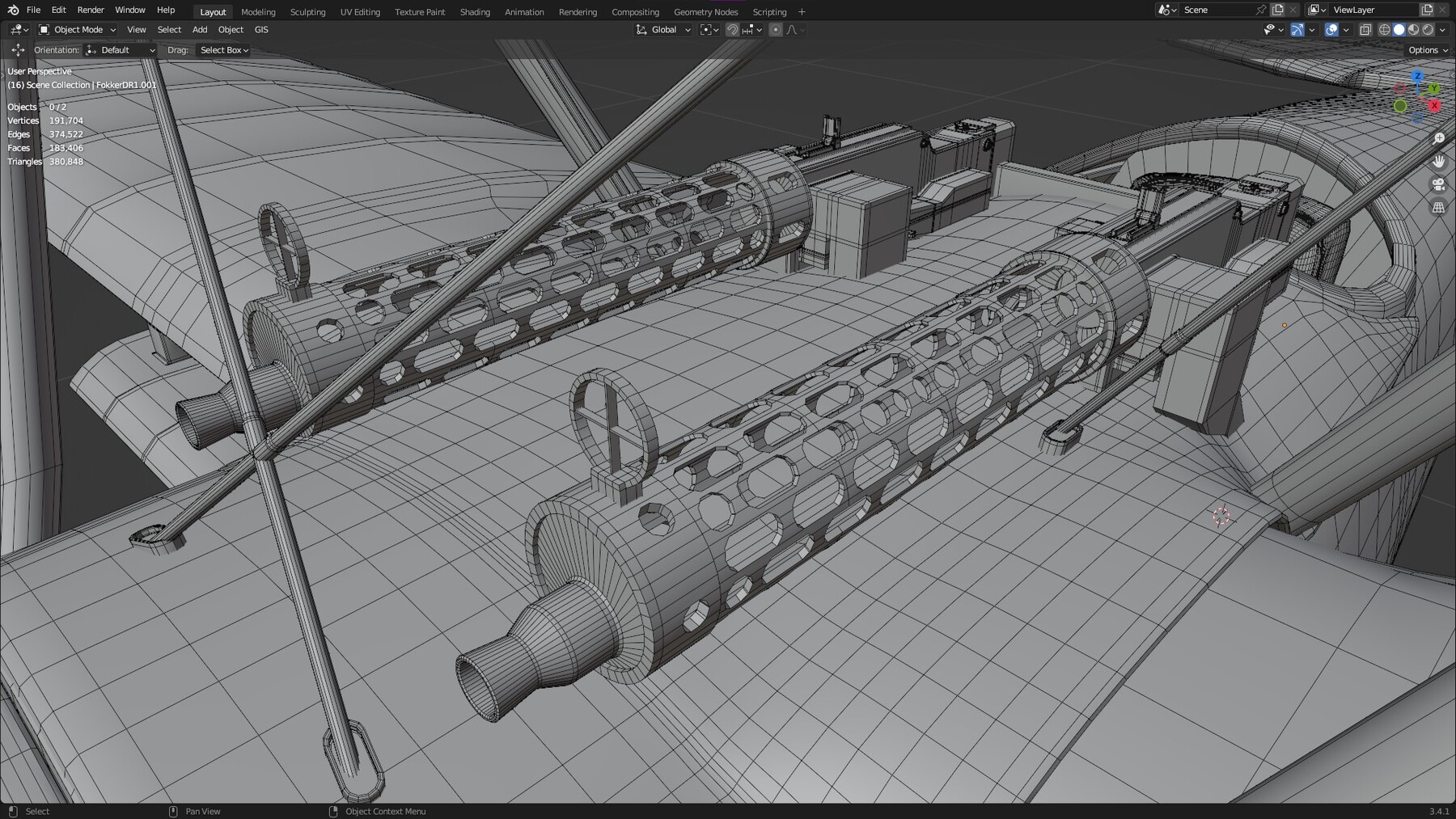 ArtStation - Fokker Dr.I - ww1 Red baron - 3d model | Resources
