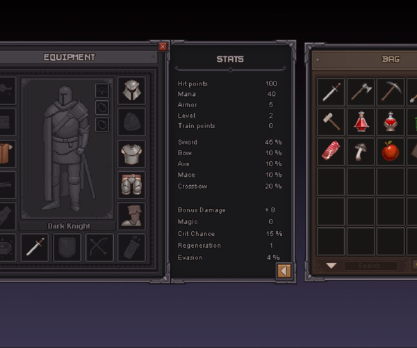 ArtStation - Dark Pixel UI | Game Assets