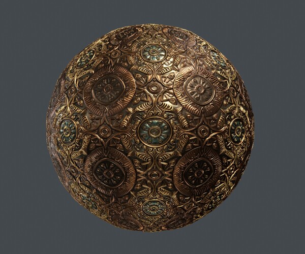 ArtStation - Steampunk Seamless PBR Texture 08 | Resources