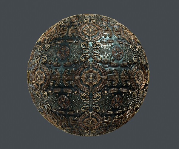 ArtStation - Steampunk Seamless PBR Texture 15 | Resources