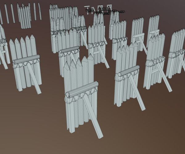 ArtStation - Wooden Palisade Pack JFG V2 | Game Assets