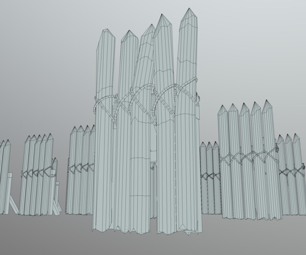 ArtStation - Wooden Palisade Pack JFG V2 | Game Assets