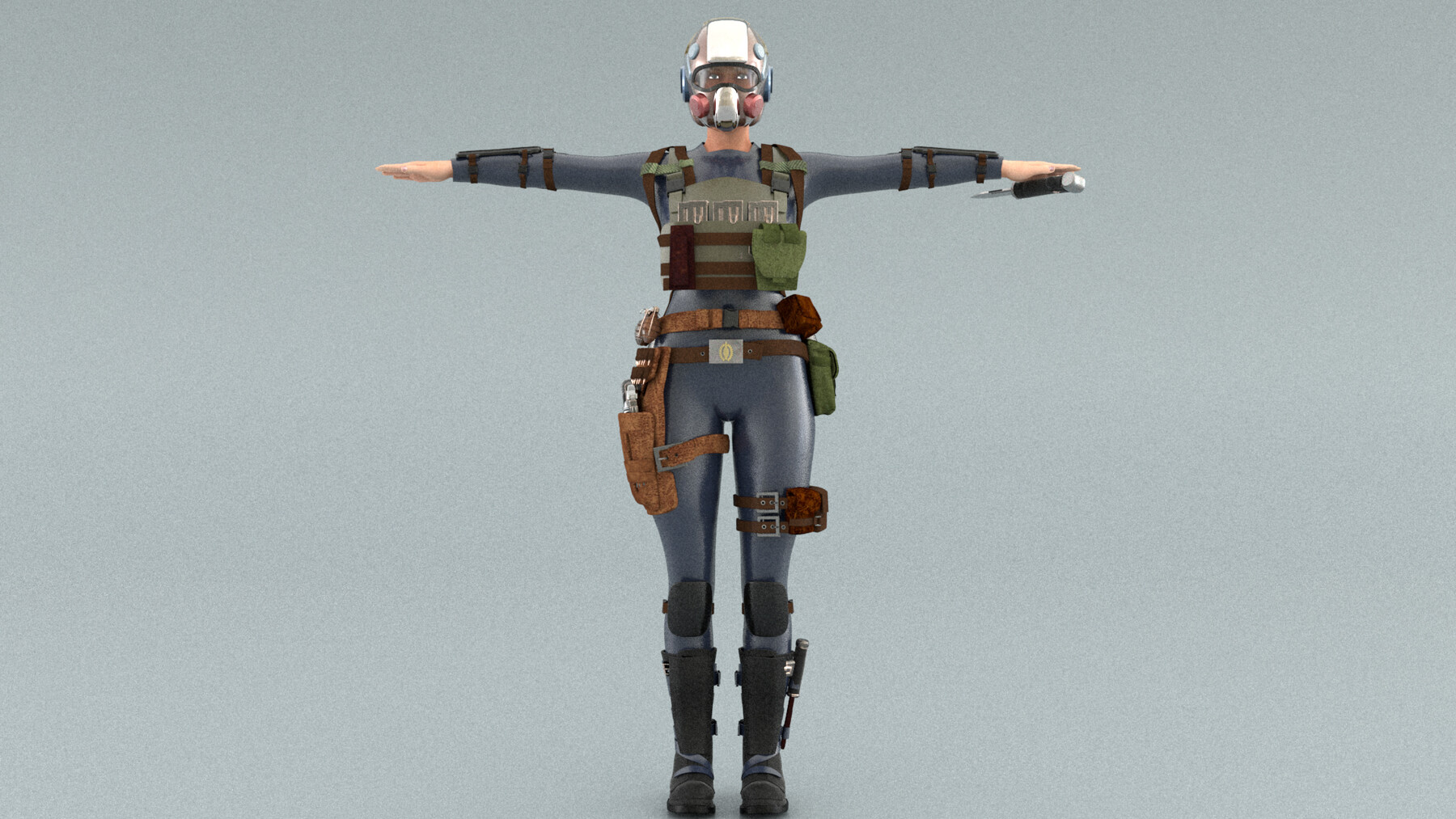 ArtStation - laos Game Female Soldier | Game Assets