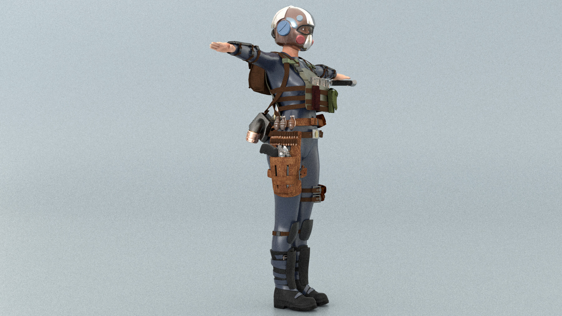 ArtStation - laos Game Female Soldier | Game Assets