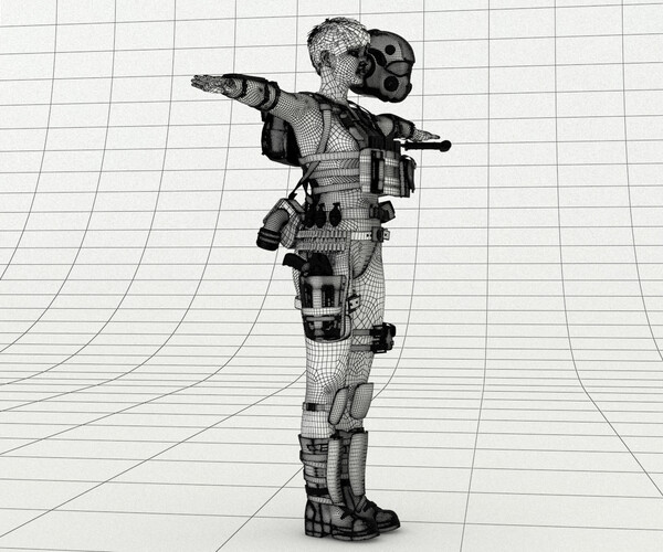 ArtStation - laos Game Female Soldier | Game Assets