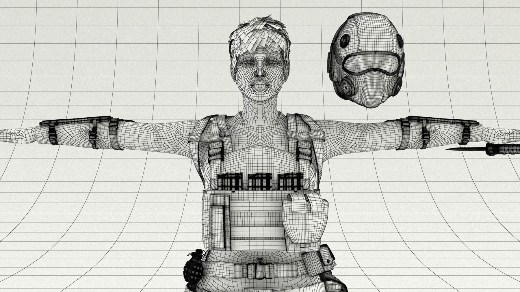 ArtStation - laos Game Female Soldier | Game Assets