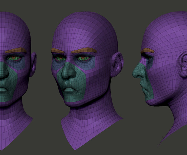 ArtStation - Stylized Male Character Head Model - Johnny | Resources