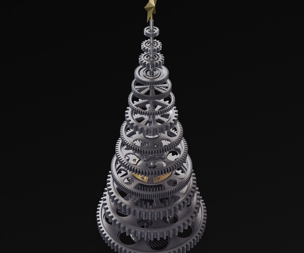 ArtStation - Stylized Gear Christmas Tree v 1 | Resources
