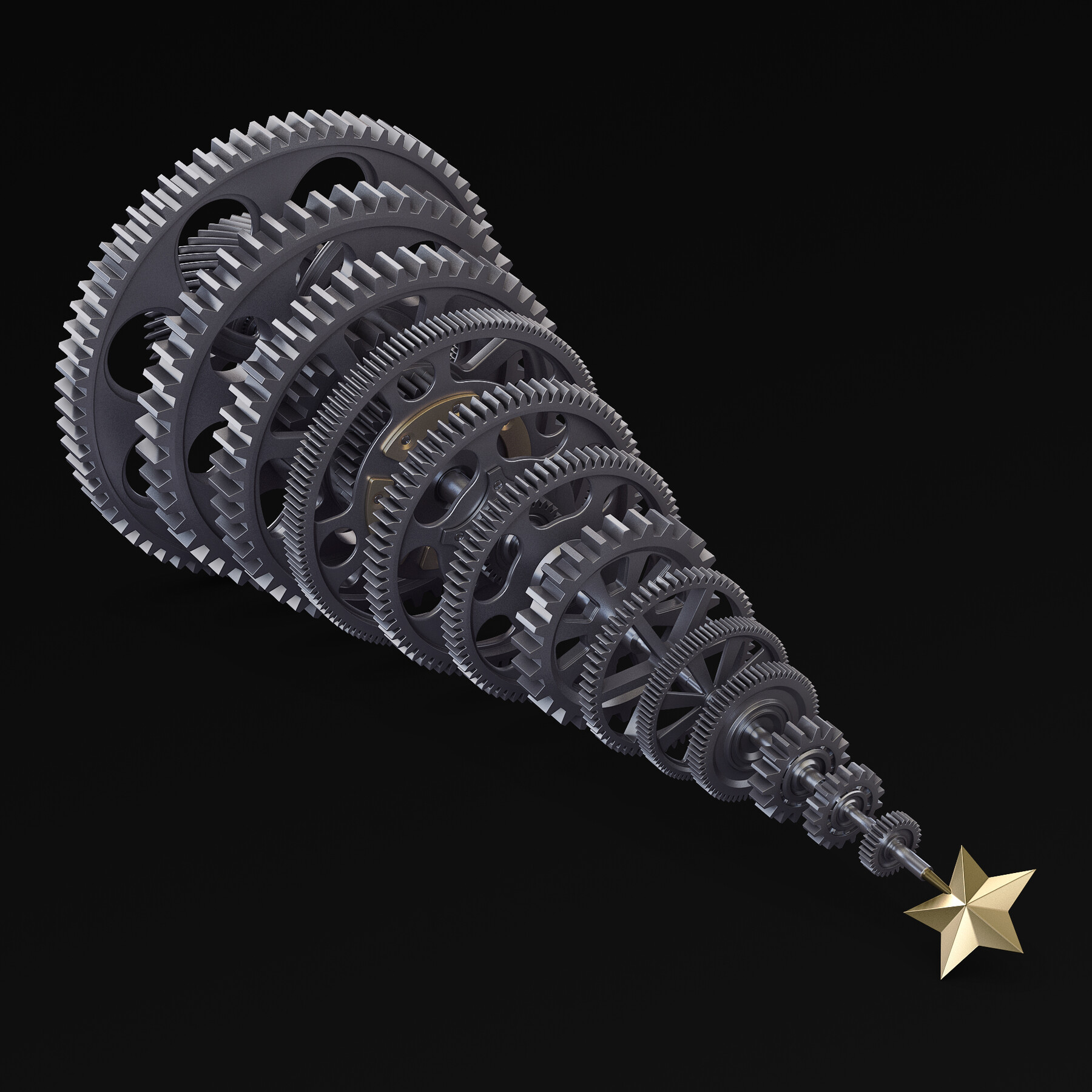 ArtStation - Stylized Gear Christmas Tree v 1 | Resources