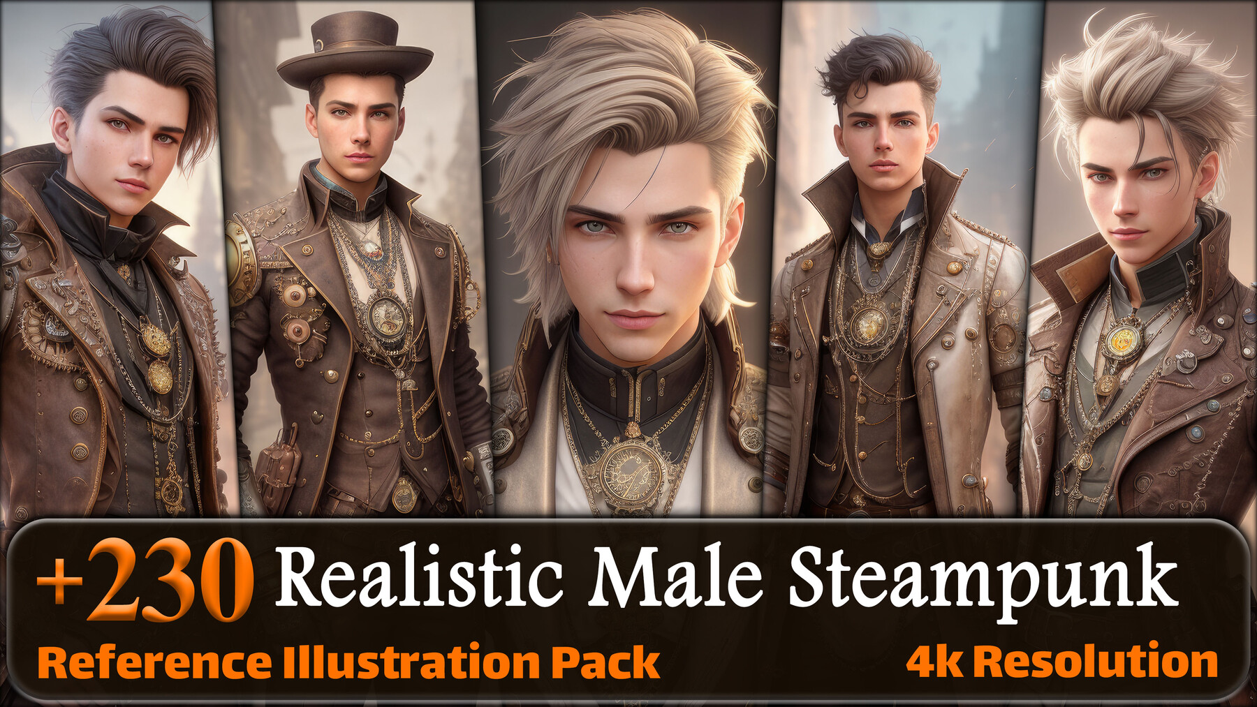 ArtStation - 230 Realistic Male Steampunk Reference Pack | 4K | v.2 ...