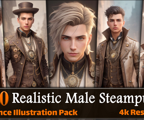 ArtStation - 230 Realistic Male Steampunk Reference Pack | 4K | v.2 ...