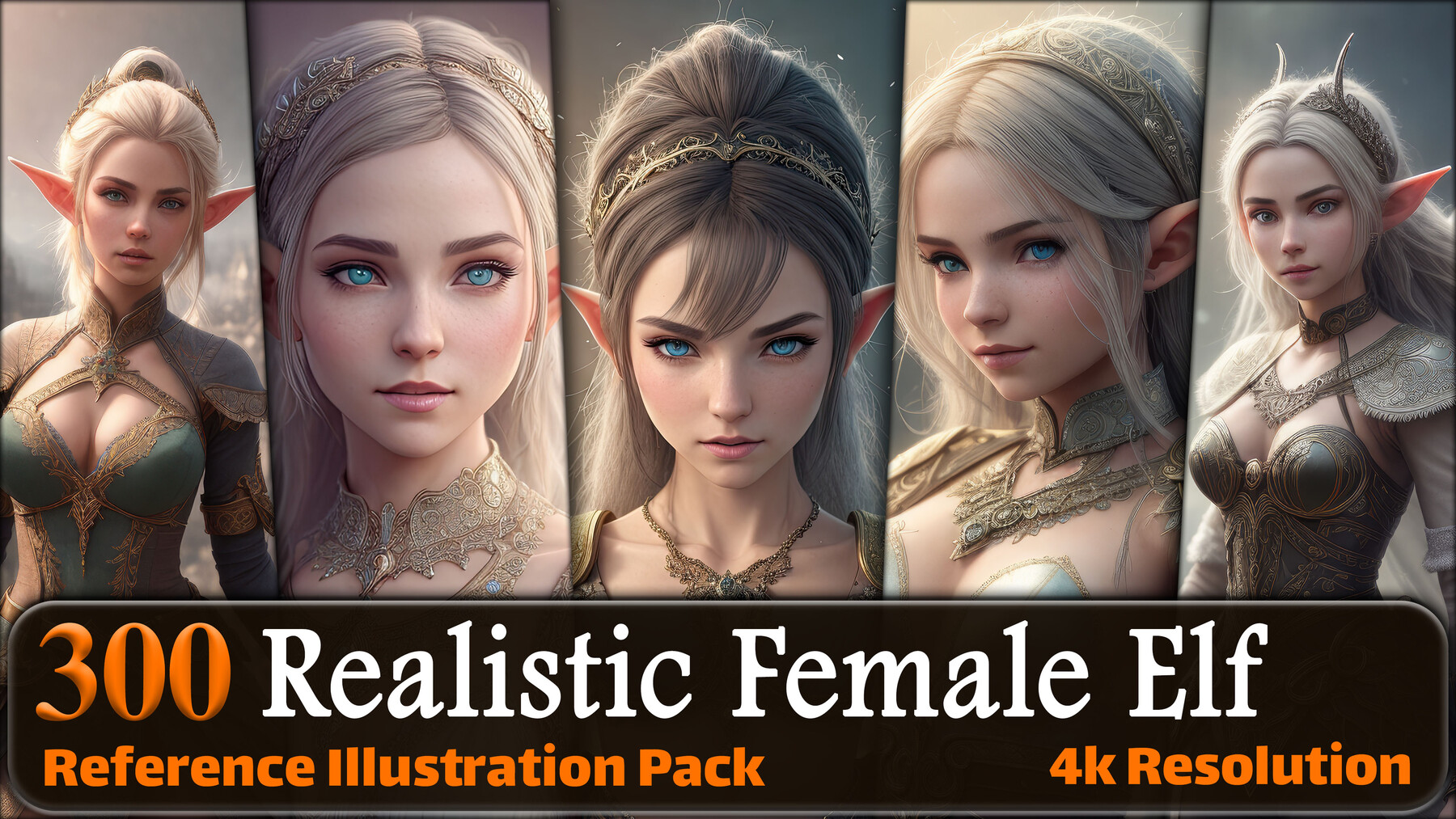 ArtStation - 300 Realistic Female Elf Reference Pack | 4K | v.1 | Artworks
