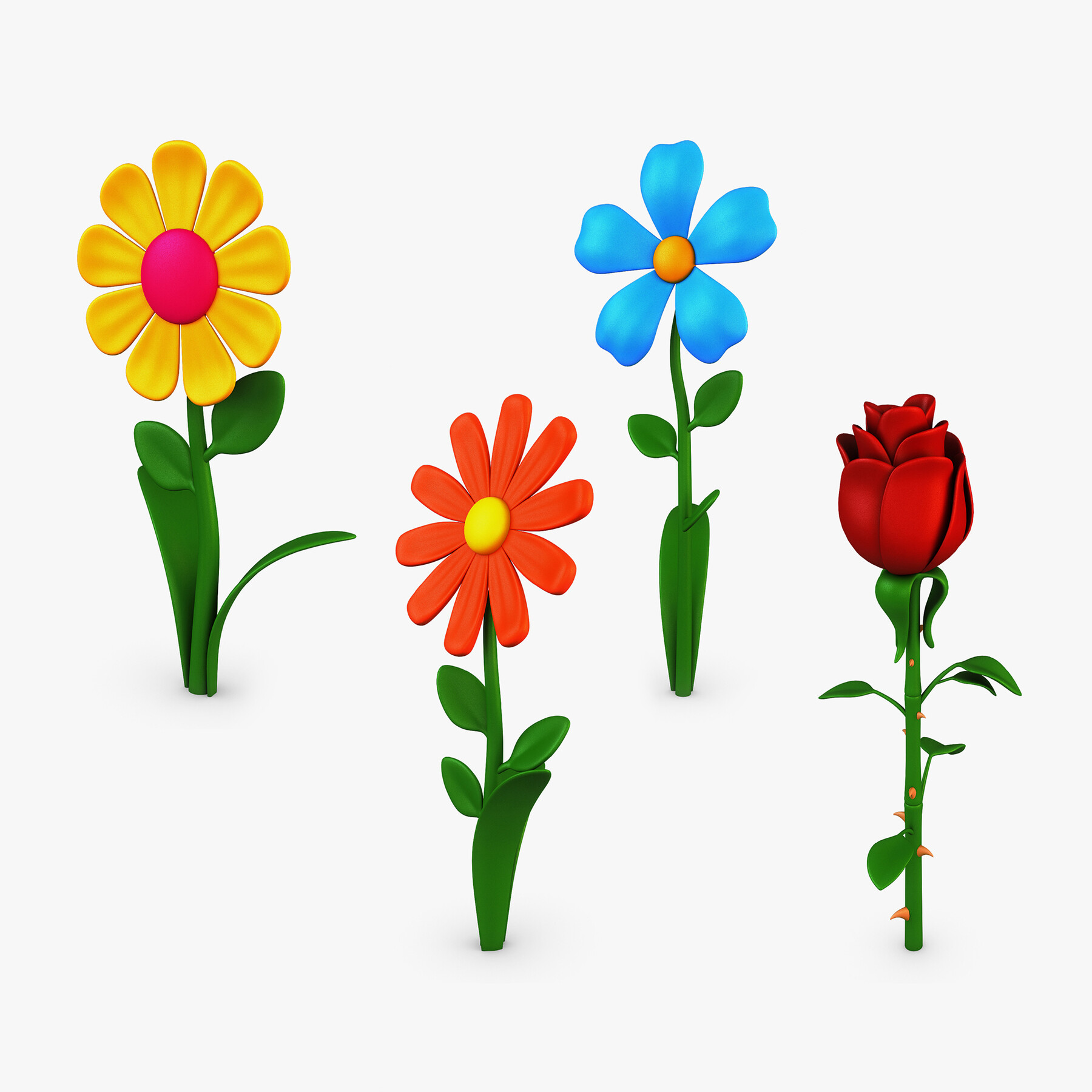 ArtStation - Cartoon Flower Collection volume 1 | Resources