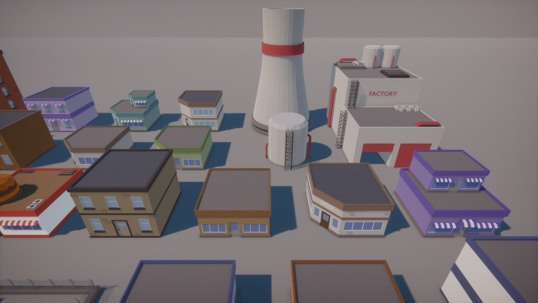 ArtStation - Low Poly Cartoon City - Asset for Unity 3D, Map and Models | Game Assets