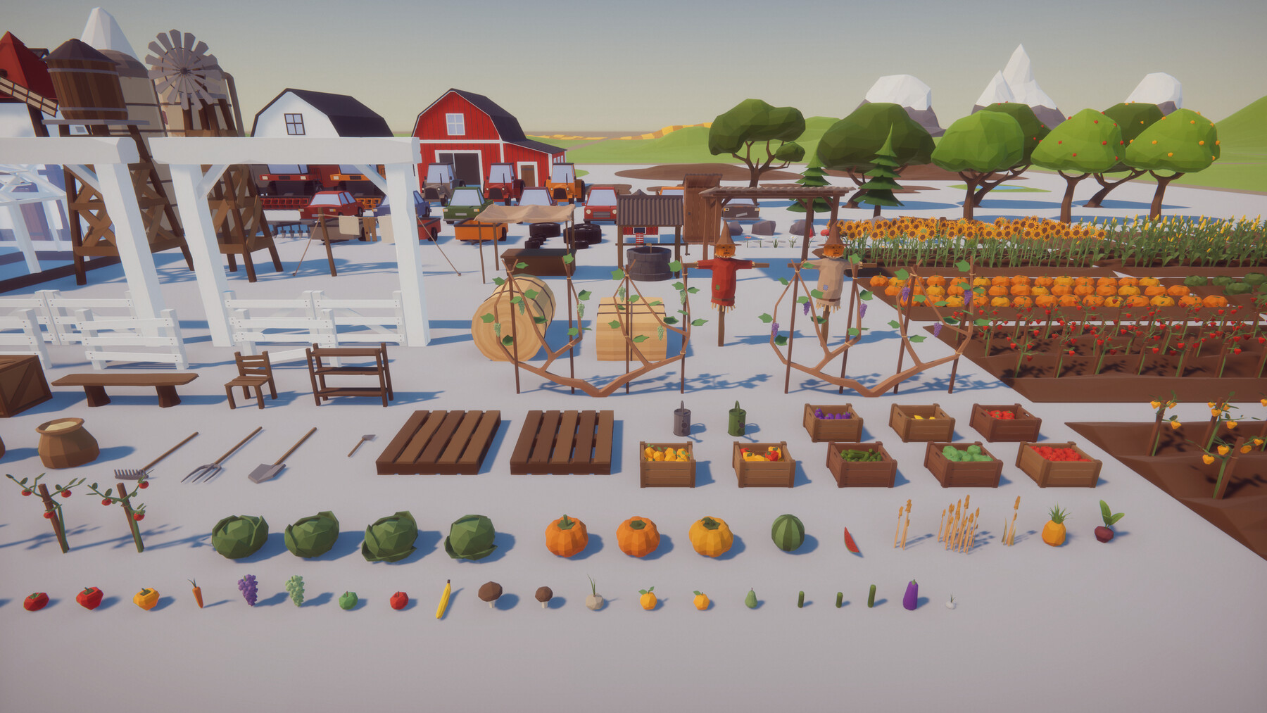 ArtStation - Low Poly Farm Pack - Asset for Unity 3D, Map and Models | Game Assets