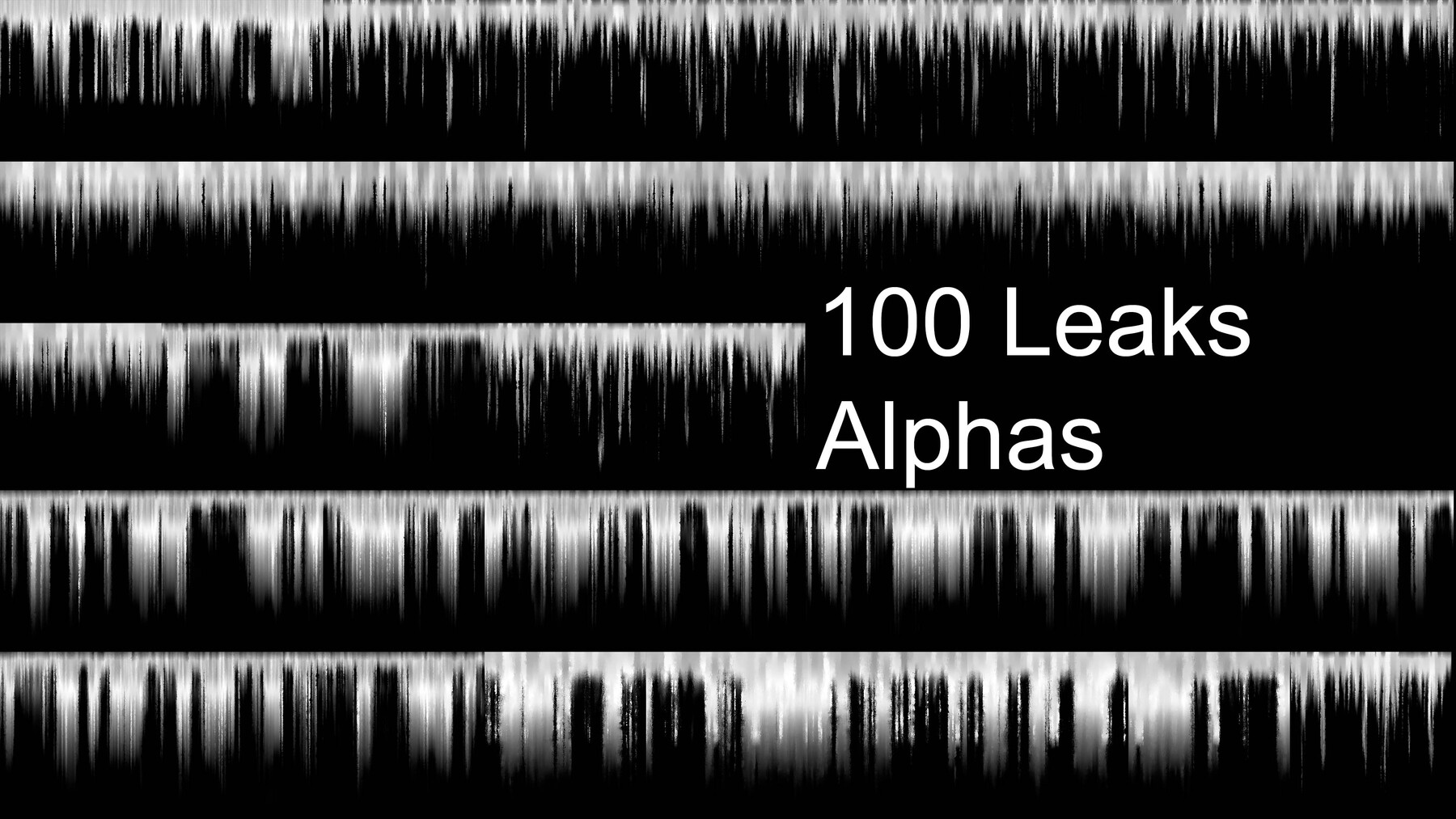 ArtStation - 140 Realistic Leaks Alphas (Seamless and Tileable) | Brushes
