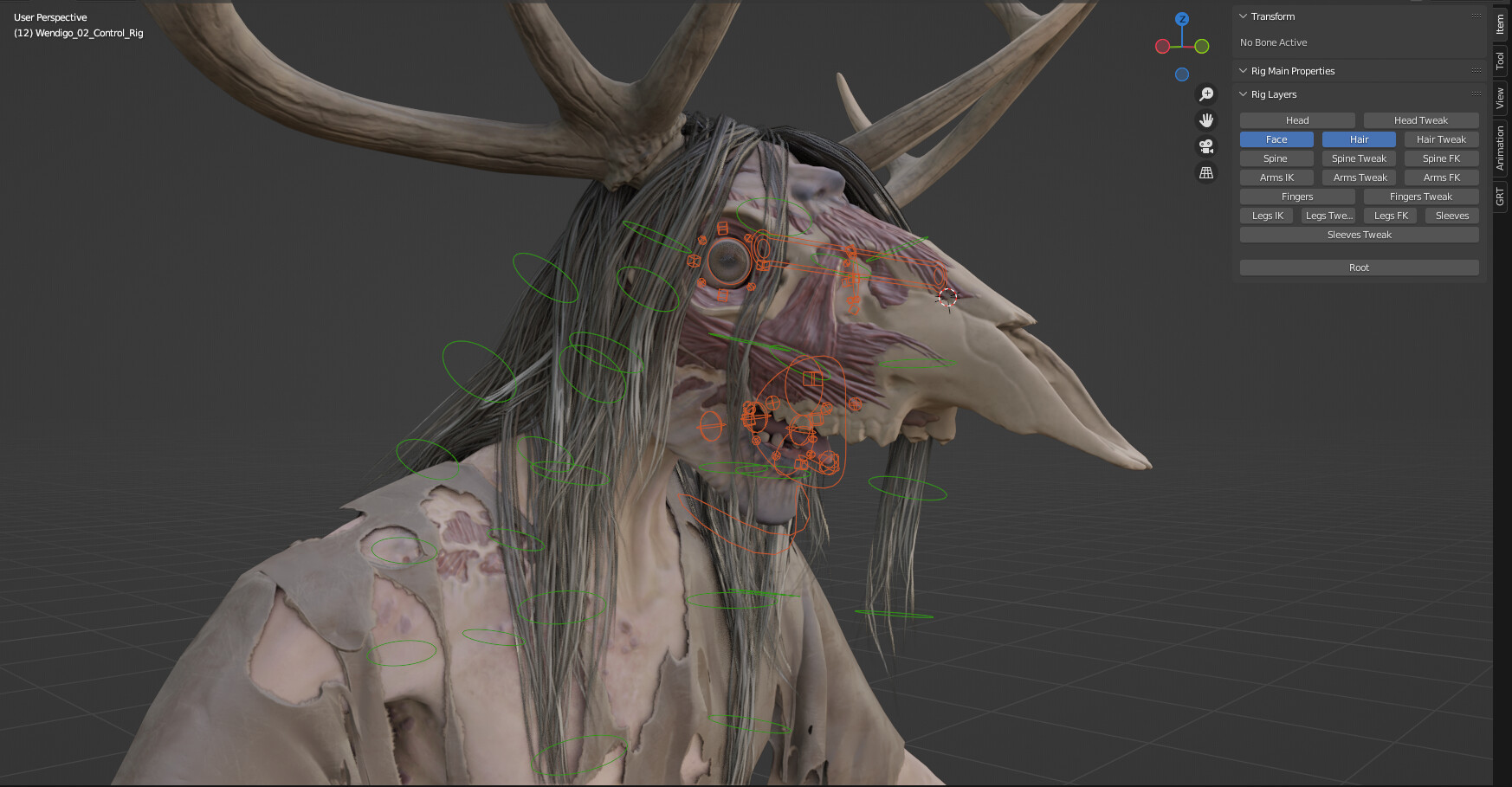 ArtStation - Stylized Wendigo 3D Model (rigged) | Game Assets